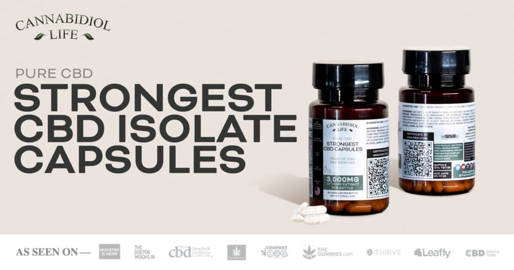 Strongest CBD Isolate Capsules For Sale | Cannabidiol Life